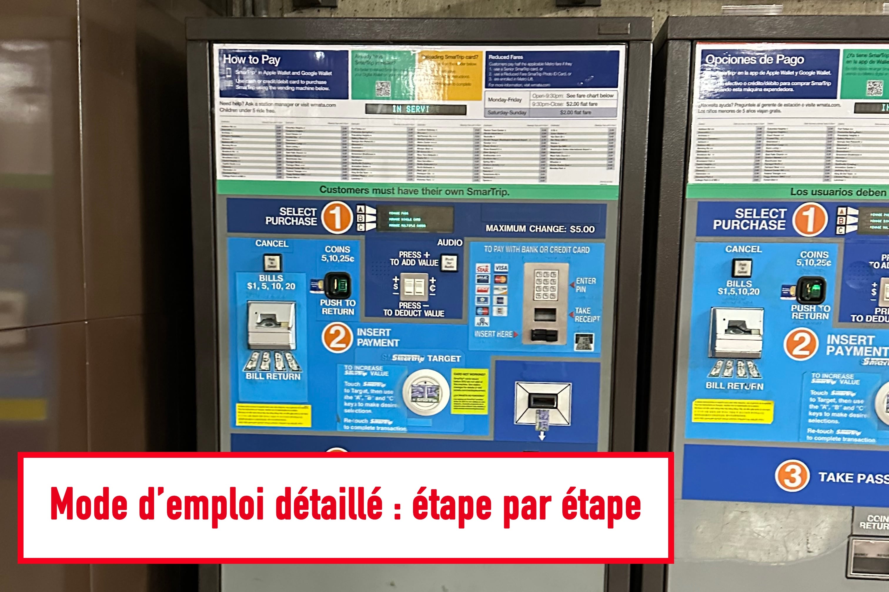 L'achat de la SmarTrip® Card étape par étape | Visiting Washington